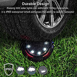 ENASAT Solar Ground Lights | Pathway Lights Outdoor Garden | Decorative RGB LED Disk Powered Waterproof In-ground for Deck Stair Step Lawn Patio Driveway Walkway Yard Decoration(4 Pack)