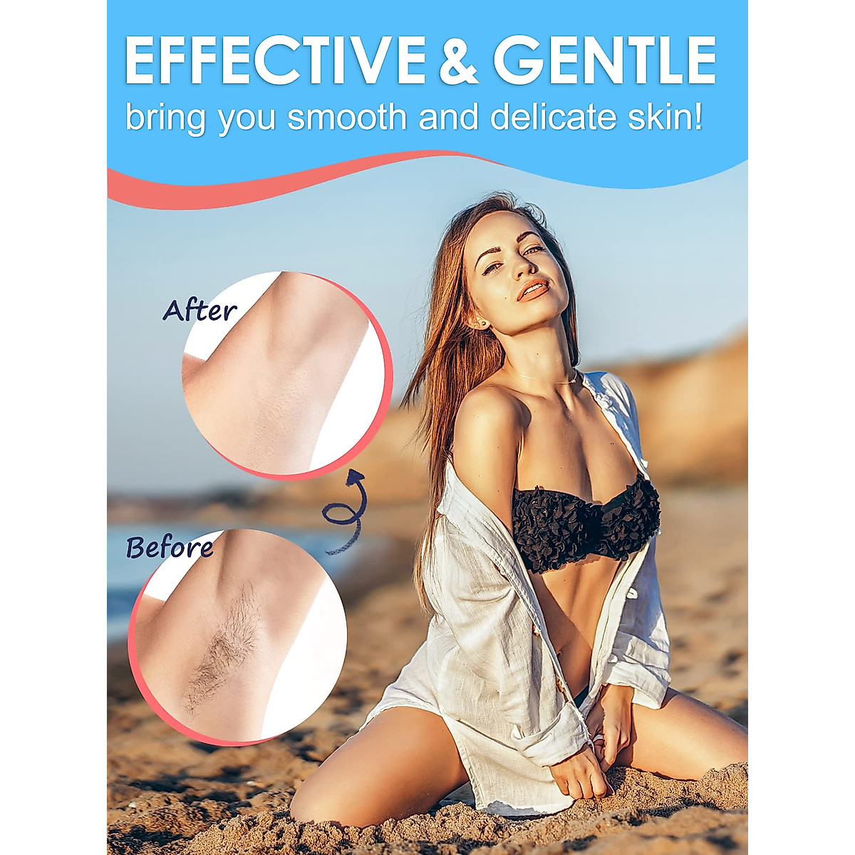 TOPHONIEX Waxing Kit, Wax Warmer for Hair Removal Wax Kit With Hard Wax Beans Wax Machine for All Hair Types, Eyebrows, Face, Legs, Nose, Bikini