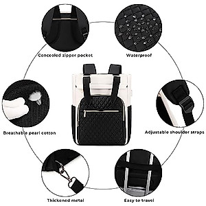 Imyth Tote Bag for Women Convertible Backpack 15.6 in Laptop Bag Wide Top Closure Equipped with USB Charging Port