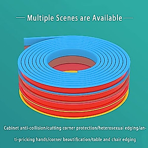 LOVEDELU Flexible U-Shape Edge Banding, 32.8ft Self Adhesive Veneer Edging Trim Edge Protector, Furniture Edge Strip for Countertop Table Cabinets Shelves(Black),32mm