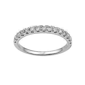 14k White Gold Lab-Created Diamond Wedding Ring Band (1/2 cttw, F-G Color, VS-SI Clarity) Size 6