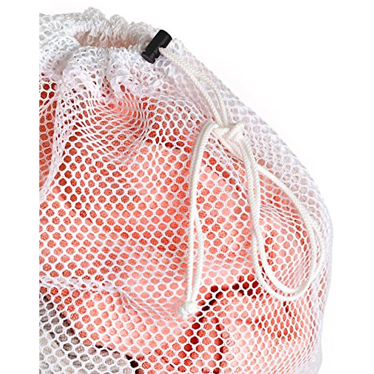 Handy Laundry Commercial Mesh Laundry Bag, Sturdy Mesh Material with Drawstring Closure, Machine Washable Mesh Laundry Bag for Factories, College, Dorm and Apartment Dwellers, (24" x 36", White)