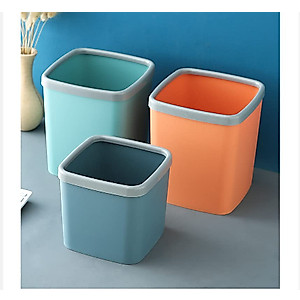 Multifunctional Mini Office Trash Can (Blue)
