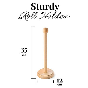 Tuuli Kitchen – Wooden Kitchen Paper Towel Holder, for Tissue and Other Types of Paper Roll, Beechwood Holder for Kitchen Tissue 14 x 5 inches