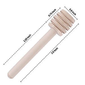 30 Pcs Honey Dipper Sticks, 3 inch Mini Wooden Honeycomb Stick, Small Honey Spoons Stirrer Stick for Honey Jar Dispense Drizzle Honey and Wedding Party Favors Gift