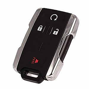 Key Fob Replacement Keyless Entry Remote Start Fits for GMC Sierra Chevrolet Silverado 1500 2500 3500 2014 2015 2016 2017 2018 2019 2020 GMC Canyon Chevy Colorado 2015-2021 M3N32337100 Chrome set of 1