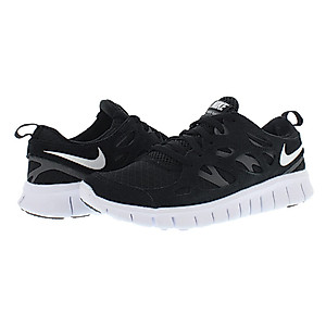 Nike Boy's Free Run 2 (Big Kid) Black/White/Dark Grey 6.5 Big Kid M