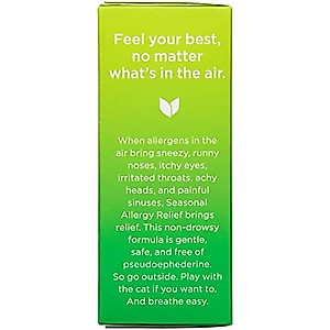 Hyland's Naturals Indoor & Outdoor, Non Drowsy Seasonal Allergy Relief Pills, Safe and Natural, Quick Dissolving Tablets, White, 60 Count