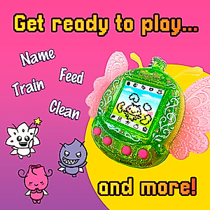 Top Secret Toys Giga Pet Virtual Pet for Kids Ages 5 and Up, 90s Throwback, Green Pixie | 25th Anniversary Edition Upgraded Collector’s Edition | Kids Learn to Take Care of a Pet
