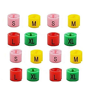 U-N KIKEEP 120Pcs Size Tags for Hangers Clothes Hanger Size Color Garment Size Markers Set