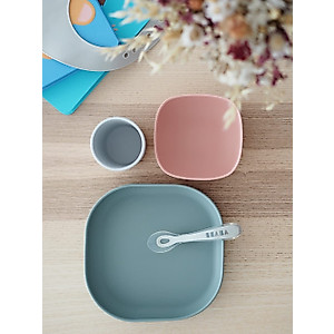 Beaba Silicone Suction Baby Bowl - Silicone Bowl, Toddler Bowls, Baby Bowls First Stage, Baby Necessities, Baby Essentials, Toddler Baby Feeding, Rose