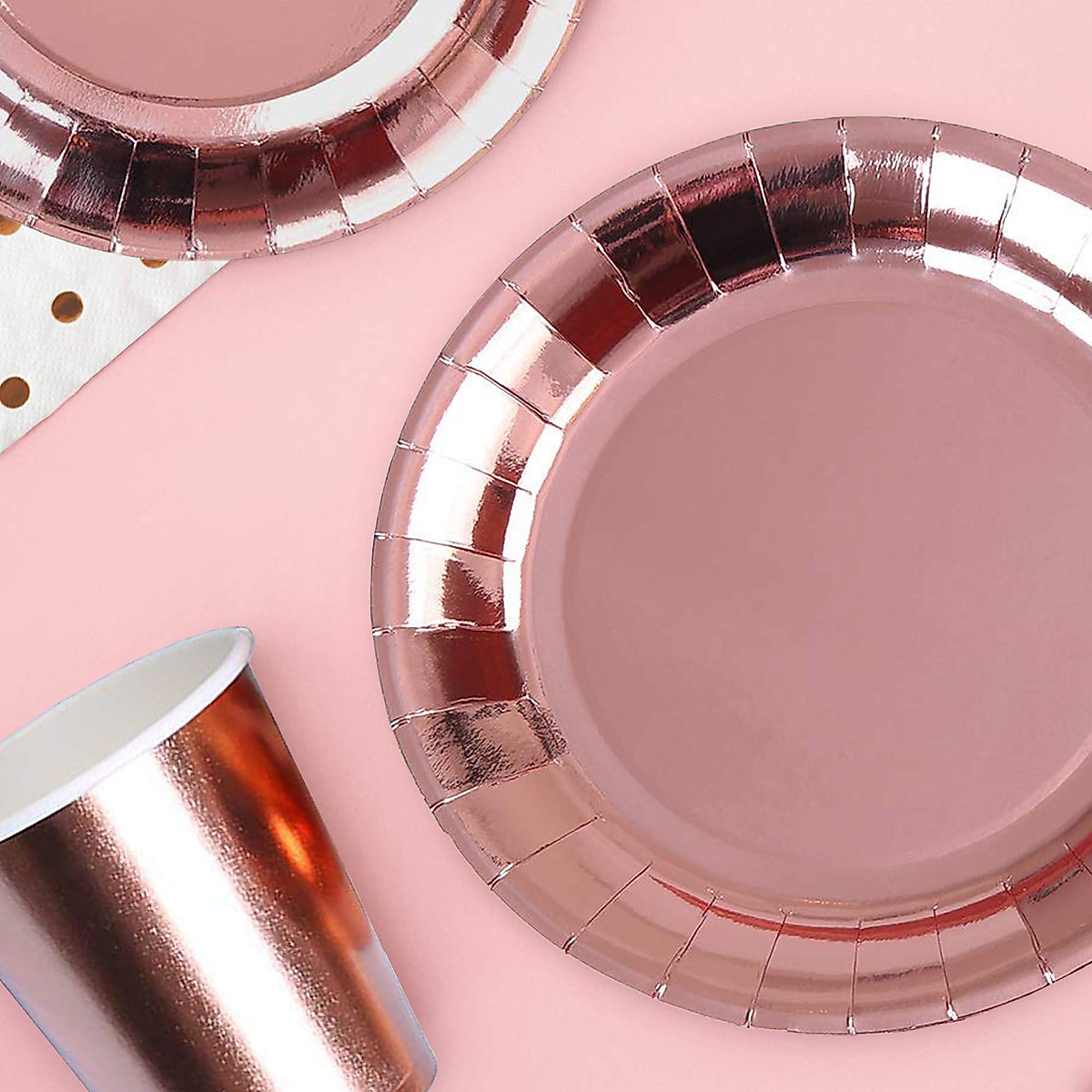 Rose Gold Party Supplies (Rose Gold Party Decorations Set with Balloons)