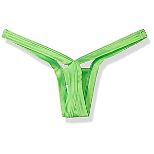 BodyZone Women's Heart Back Thong, Neon Green, One Size