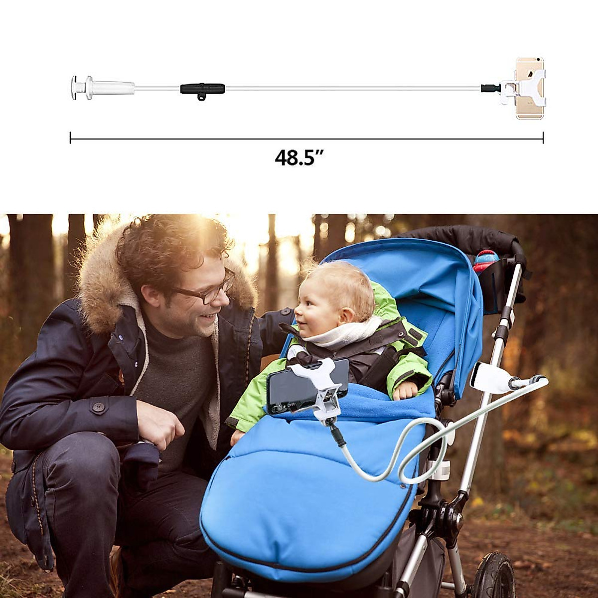 Topwon Universal Baby Camera Mount, Baby Monitor Holder - Flexible Camera Stand for Nursery/Mobile Phone