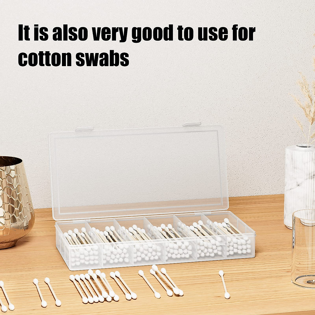 BAGTeck clear visible plastic storage box cosmetic tools storage box makeup tools fishing tackle accessory box organizer jewelry screws hardware accessories organizer box (4Pack)