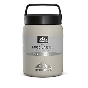 Hydrapeak 18 oz Insulated Food Thermos Hot and Cold, Soup, Vacuum Insulated Jar, Stainless Steel, for Office, Outdoor (Stone)