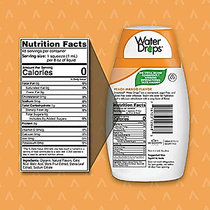 SweetLeaf WaterDrops, Peach Mango, 1.62 Fl Oz (Pack of 1)