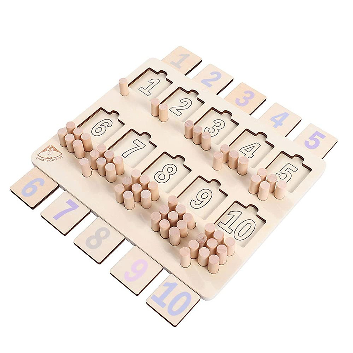 Kghios Peg Number Board for Toddlers,Montessori Math Materials Toys for Toddlers,Baby Counting Teaching Toy, Preschool Materials for 3 4 5 Year Old Boys & Girls Learning & Educational Toys