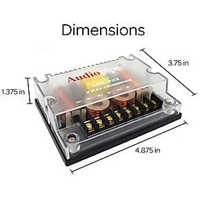 Audiopipe 3 Way Crossover CRX-303 300 Watts Passive Crossover Car Audio 4 Ohm