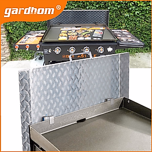 Griddle Cover 28Inch, gardhom Aluminum Hard Top Lid with Handle Outdoor BBQ Hood Lightweight Durable for 28” Blackstone Grill Cover