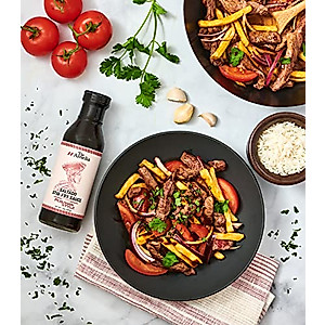 Tia Amelia Lomo Saltado Stir-Fry Sauce - Gluten-Free Peruvian Chinese Fusion Sauce for Steak, Chicken, Seafood, and Vegetables - Marinade and Sauce Perfect for Dressings, and Gourmet Cooking (14oz)