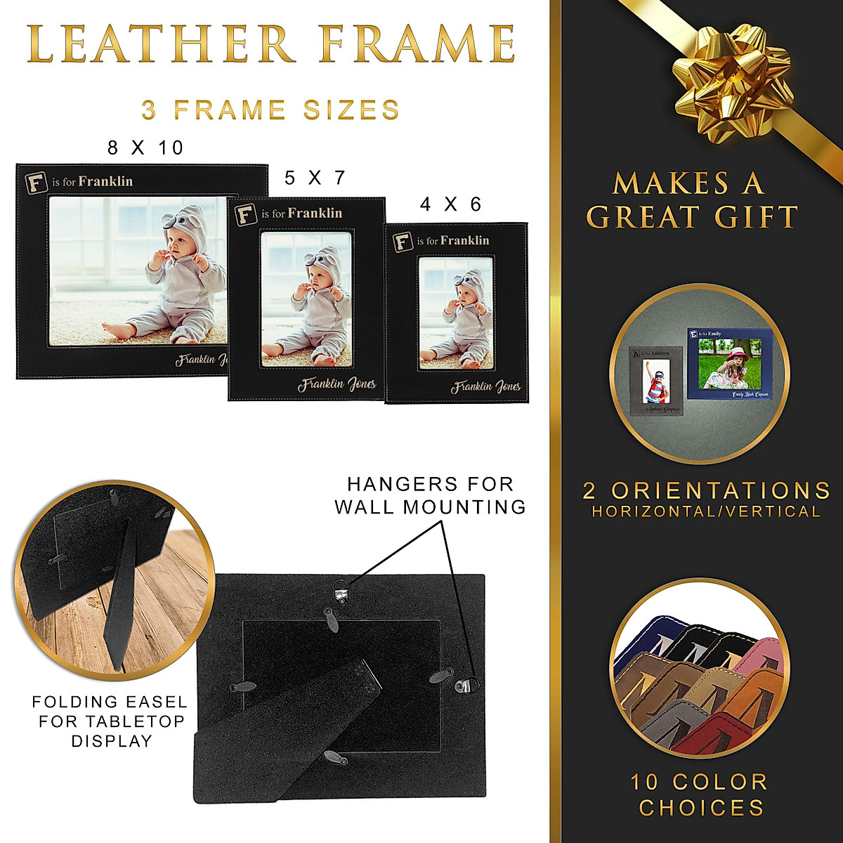 My Personal Memories Personalized Kids Picture Fame - New Baby Girl Boy Nursery Decor Photo Frame - Custom Engraved (4x6)