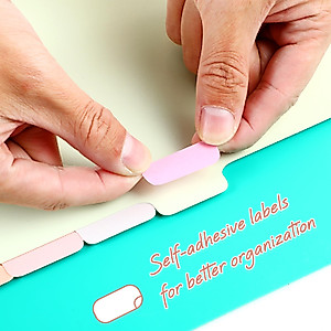 Honoson 12 Sets 8 Tab Binder Dividers for 3 Ring Binders 8.5 x 11 Inch Paper Multicolor Dividers with Plastic Film 3 Hole Punched Page Dividers Sturdy Binder Index Dividers for School (Dream Color)