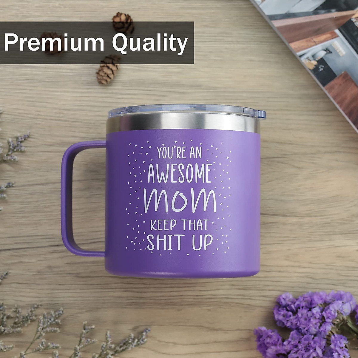 Mom Birthday Gifts from Daughter Son Husband Mother Day Gift for MOM Grandma Wife Best Mom Ever Gifts Birthday Gifts for Women Funny Unique Travel Coffee Mug Mom Tumbler Cup Gift for Mother in Law