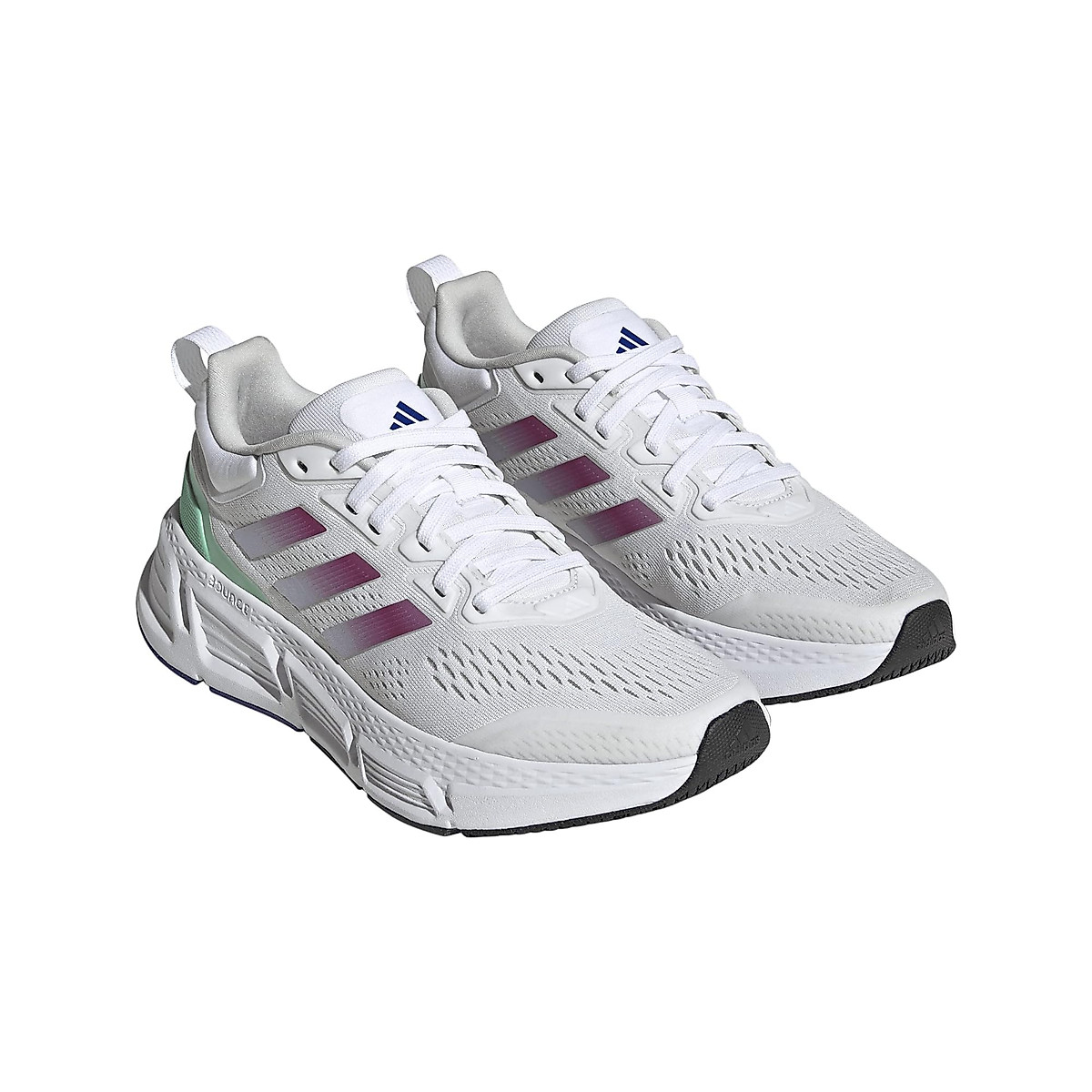 adidas Women's Questar Sneaker, White/Lucid Fuchsia/Silver Dawn, 8.5