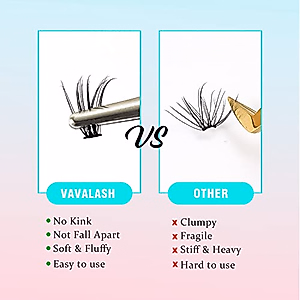 VAVALASH Cluster Lashes 30D+40D-0.07-D-10-16MIX DIY Faux Mink Silk Lash Clusters for Full Eyelash Extensions at Home (30D+40D-0.07-D-10-16mm Mix)
