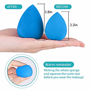 GUIGUDESN 5Pcs Makeup Sponges,Multi-Colored Facial Sponges Beauty Blender Sponge Egg Mix Sponge Foundation Applicator Makeup Sponge