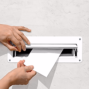 Barska CB13954 Through-The-Wall Mail Drop Box with Adjustable Chute with Key Lock, for Home & Office Document Cash Deposit Retrieval