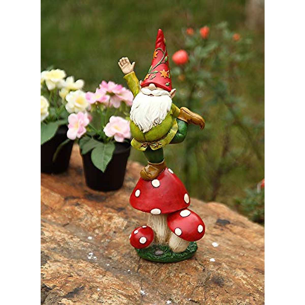 Topadorn Vegetable Garden Gnome Statue Decoration Statuary Gnomes Garden Decorations,Mushroom