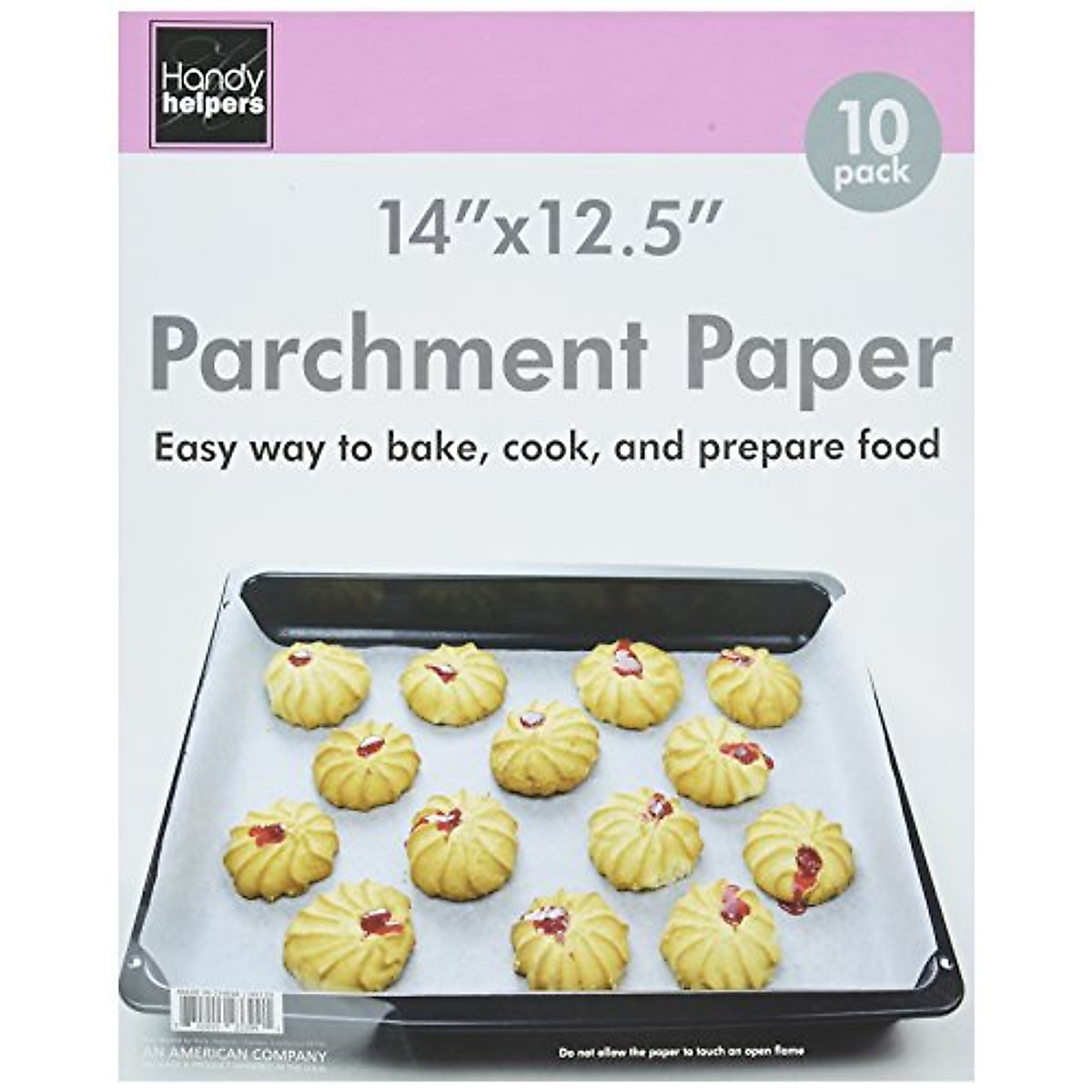 Kole Imports Baking Essentials Parchment Paper Pack, 14" x 12.5", Translucent White