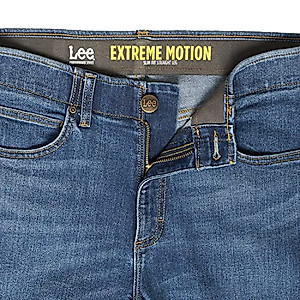 Lee Men's Extreme Motion Slim Straight Jean Black 36W x 30L
