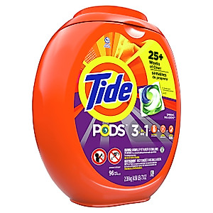 Tide PODS Laundry Detergent Soap PODS, High Efficiency (HE), Spring Meadow Scent, 96 Count
