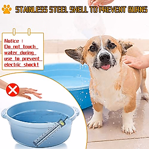 Immersion Water Heater Bucket Heater 1500W Portable Water Heater for Bathtub with Stainless Steel Guard and Digital LCD Thermometer Suitable for bathtubs(Not Suitable for Swimming Pool)