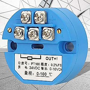 East buy Temperature - -50~400 Degree PT100 Temperature Transmitter DC24V Output 0-10V Sensor