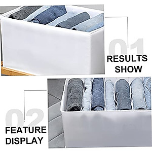 SOESFOUFU 1pc Underwear Storage Box Cabinet Drawer Necktie Organizer Clothes Storage Box Desk Closet Fabric Organizer Bra Drawer Dividers Sock Storage Box 7 Cell Sock Box Closet Storage Box