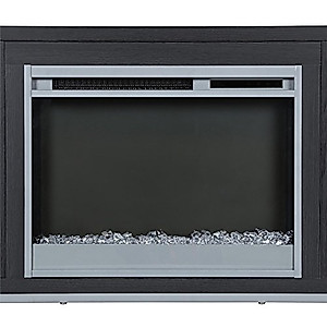 Ameriwood Home Lumina Fireplace Stand for TVs, up to 70", Black Oak