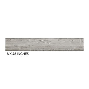 Mohawk Basics Waterproof Vinyl Plank Flooring in Alloy Gray 2mm, 8" x 48" (45.33-sqft/Carton)