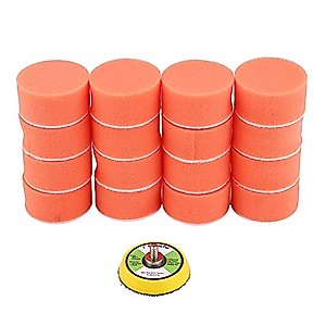 Fydun Polishing Pads 17Pcs 2in Sponge Buffing Polishing Pads Flat Polishing Buff Pad Set for Car Polisher