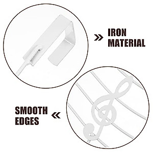 Key Hooks Towel Hooks Key Hook Over Door Towel Rack Over The Door Hooks Music Note Metal Hook Coat Hat Bag Wall Hook Hanger Organizer Holder White Over Door Towel Rack Towel Hook