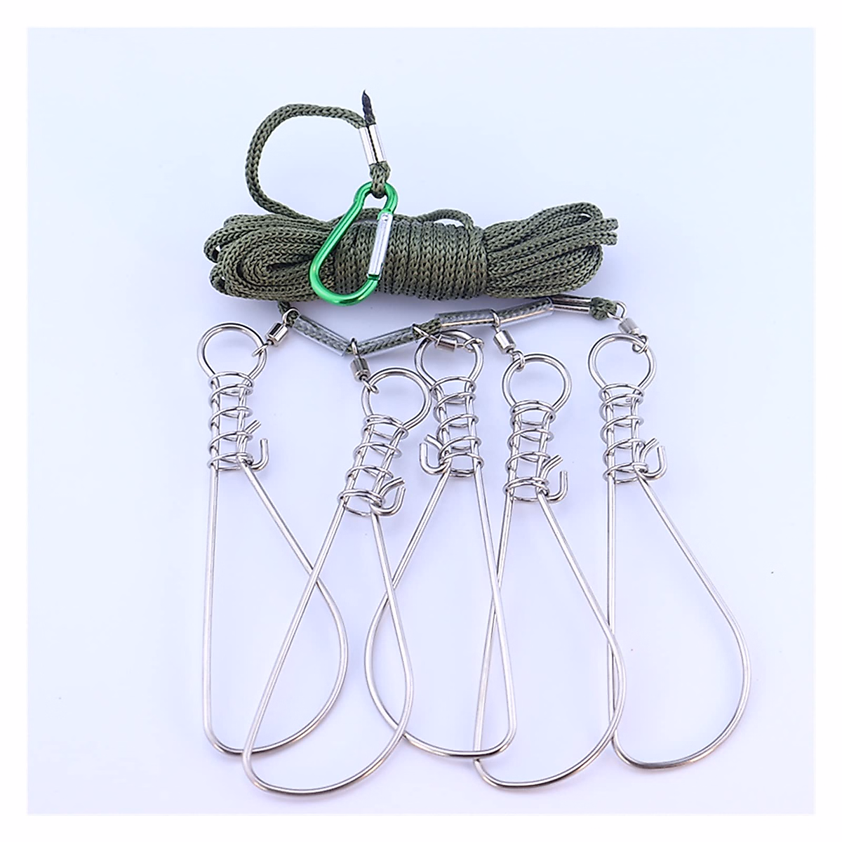 MEFESE 5 Meters Fishing Rope Lanyard Carp Fishing Accessories Stainless Steel Sea River Fish Lock Buckle Outdoor Sport Fishing