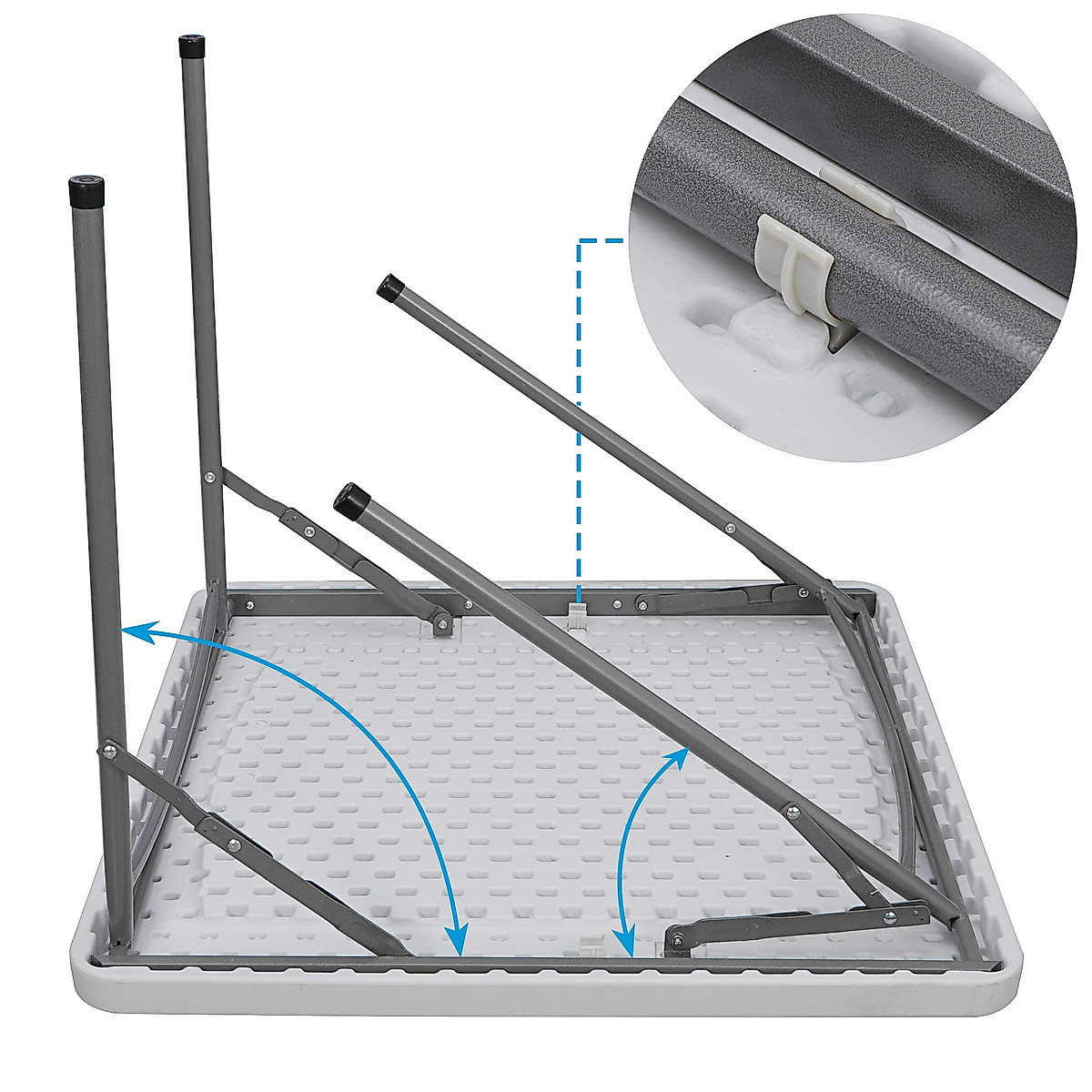 ZENY 3 Foot Portable Folding Table Camping Picnic Table Indoor Outdoor Dining Party Picnic Plastic Table