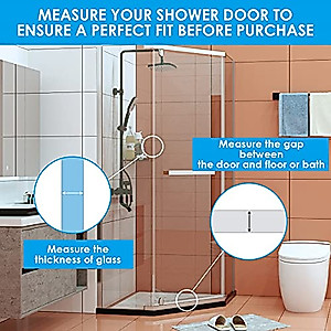 2 X Frameless Shower Door Bottom Seal Sweep Stirp 36 Inch Long for 1/4 Inch Glass