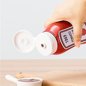 WXOIEOD 4 Pieces Plastic Salad Dressing Containers, 360ml Empty Ketchup Bottle Honey Mustard Squeeze Container Sauce Squirt 360ml/12oz