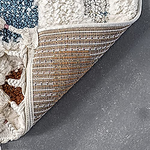 nuLOOM Maybelle Braided Tassle Modern Area Rug, 4x6, Ivory