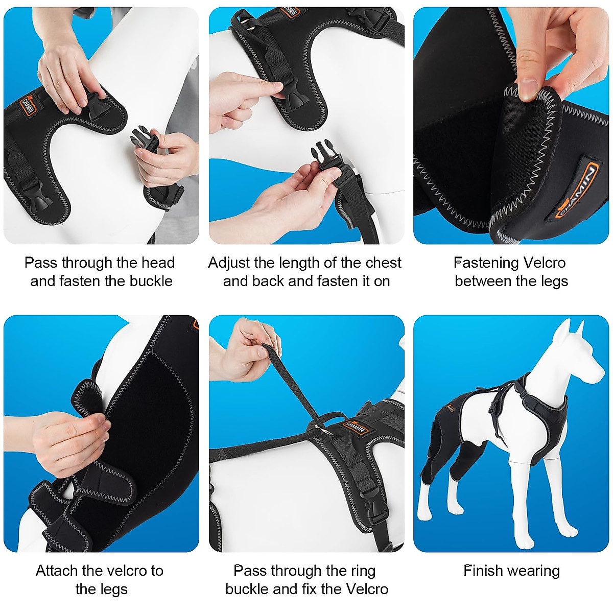 CHAMIN Dog Leg Braces for Hind Leg, Dog Acl Knee Brace Support for Cruciate Ligament Injury，Osteoarthritis, Luxating Patella, Muscle Sore,et(Extra Large)