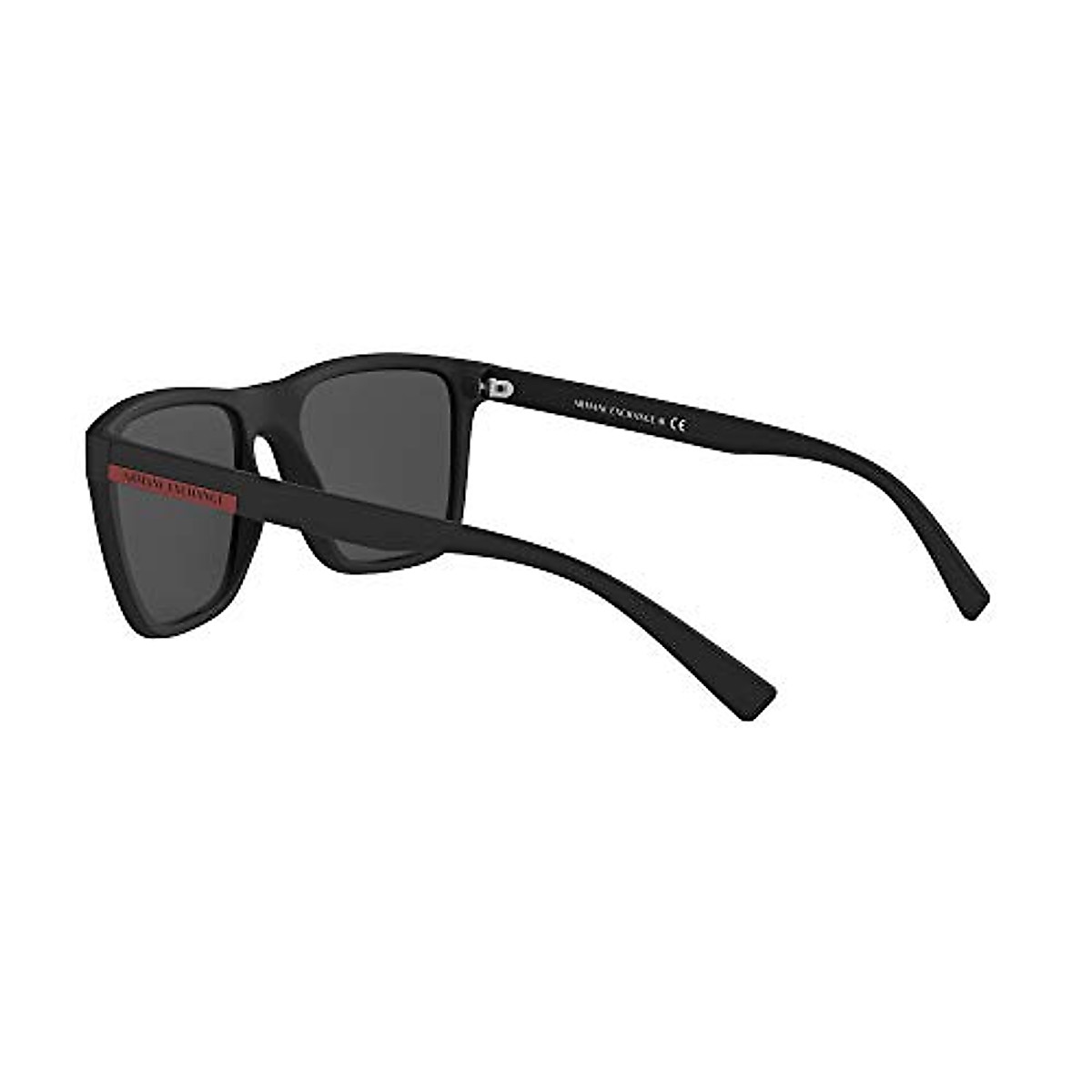 A|X ARMANI EXCHANGE Men's AX4080S Square Sunglasses, Matte Black/Light Grey Mirrored/Black, 57 mm